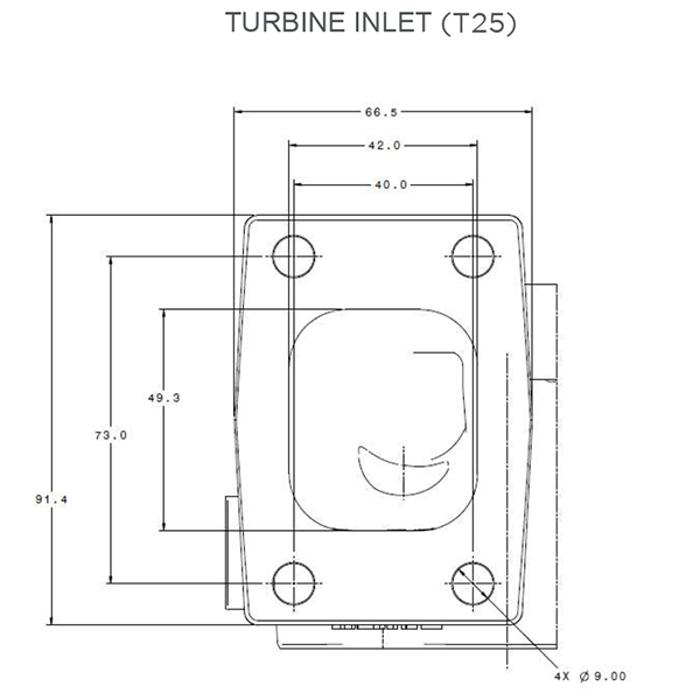 Garrett Turbo GBC17-250 0.50a/r 36/49mm Comp 44/40mm Turbine T25 / 5 Bolt