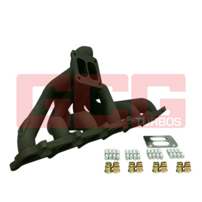 6boost high mount turbo manifold barra t4 twin entry single wastegate ...