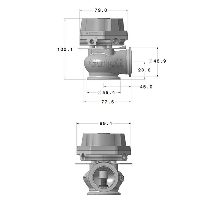 Garrett GVW Wastegate External Kit 40mm Blue 14.7psi