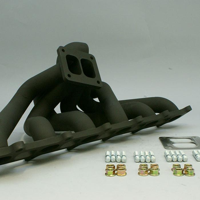 6boost high mount turbo manifold 2jz t4 twin entry twin wastegate 6b ...
