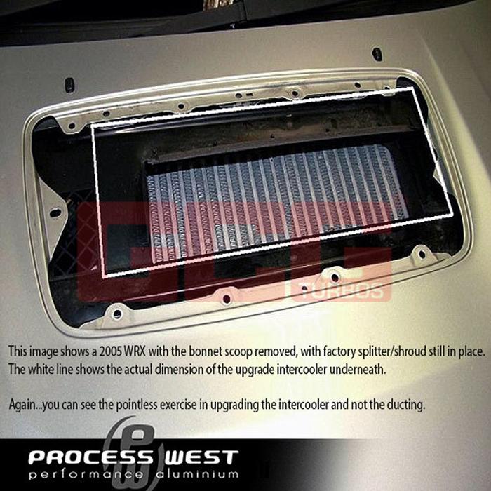Process West Intercooler Kit Top Mount Subaru WRX/STi 1997-1998 (Black)