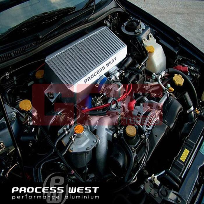 Process West Intercooler Kit Top Mount Subaru WRX/STi 1999-2000 (Black ...